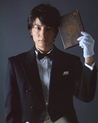 Takuma Wada / Upper Body / Costume Black / White / Bow Tie / Left Hand / Background Grey / Six ...