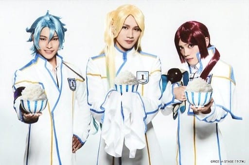 Set (3 People) / Horizontal, Above the Knees, Character Shoot Shot, Post Card Size / "RICE on ...