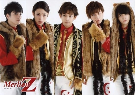 Group (5 People) / Horizontal, Above the Knees, Costume Brown, Black, Background White, Five ...