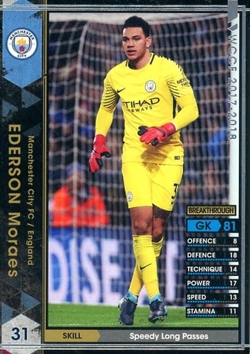 WCCF/GK / Regular Card / 2017-2018Ver. 2.0 A07 [Regular Card] : Ederson Moraes | Toy Hobby ...
