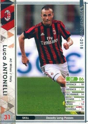 WCCF/DF / Regular Card / 2017-2018Ver. 3.0 A19 [Regular Card] : Luca Antonelli | Toy Hobby ...