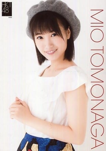 Official photo (AKB48, SKE48) / idol / HKT48 Mio Tomonaga / Upper Body / A4 Size / AKB48 CAFE ...