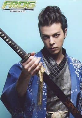 Airu Shiozaki (Kashitaro Ito) / Upper Body, Costume Gray, Blue, Japanese Clothes, Right Hand ...
