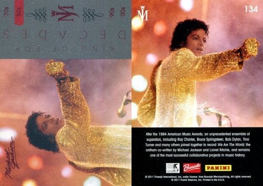 134 : Michael Jackson / Red Foil / KING OF POP MICHAEL JACKSON Trading ...