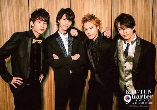 KAT TUN / Group (4 people) / Horizontal, Above the Knees, Costume Black, Gold, Camera Line ...