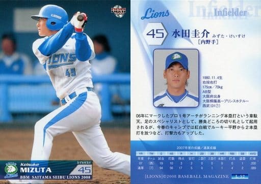 BBM / Regular Card / BBM2008 Seibu Lions L52 [Regular Card] : Keisuke ...
