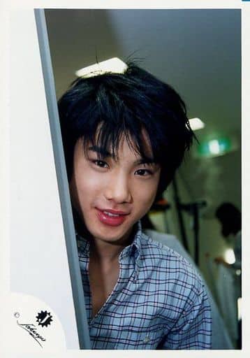 Johnnys Jr. / Yasushi Hashida / Bust up / Costume light blue check ...