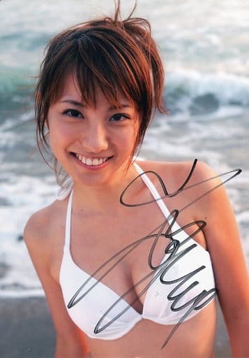 Official photo (female) / Gravure idol ☆ Azusa Yamamoto / with handwritten signature / Bust up ...