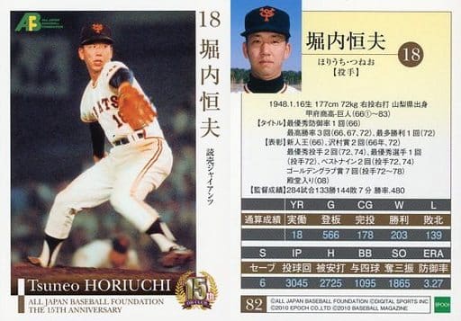Sports / Regular Card / Yomiuri Giants / Nippon Professional Baseball OB Club 15 th Anniversary ...