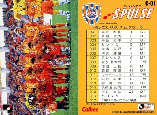 Sports / Checklist / J-League Chips 2000 Series 1 C-01 Checklist ...