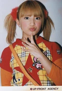 Morning Musume. / Mari Yaguchi / Upper body, costume, orange, red and ...