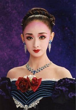 Mari Hanafusa / Bust Up / Costume Black / Blue / Purple / Red Flower ...