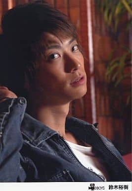 Official photo (Male) / idol / D-BOYS D-BOYS / Hiroki Suzuki / Bust Up, Black Jacket, White ...