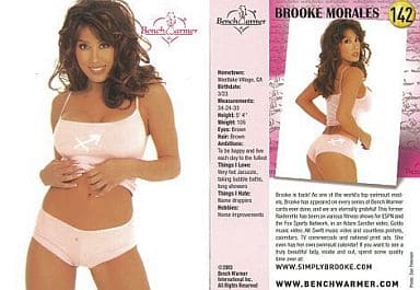 Collection Card (Female) / Bench Warmer 2003 SERIES 2 142 : BROOKE MORALES | Toy Hobby | Suruga ...