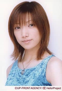 Maki Goto / Face up / Dress light blue / Slightly left facing ...