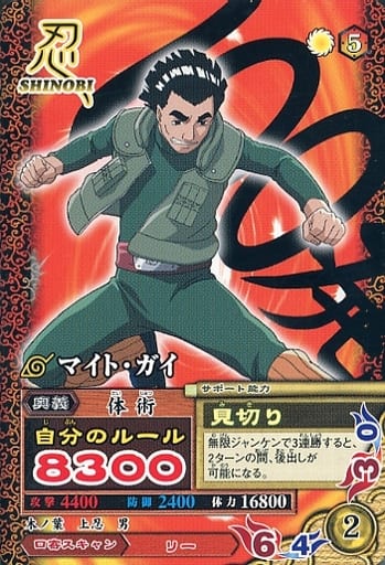 NARUTO Data Card Das / Chapter 1 NM-031 [N] - Might Guy | Toy Hobby ...