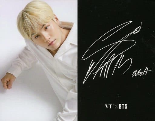 BTS / SUGA (Sugar) / Black on the back, printed with signature / "VT x ...