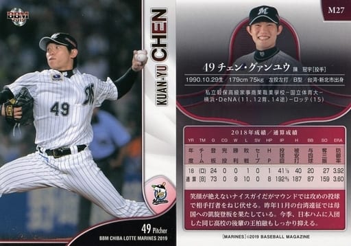 BBM / Regular Card / Chiba Lotte Marines / BBM2019 Chiba Lotte Marines ...