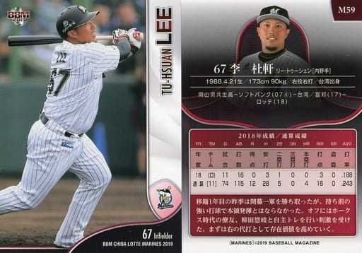 BBM / Regular Card / Chiba Lotte Marines / BBM2019 Chiba Lotte Marines ...