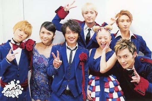 AAA / Gathering (7 persons) / Horizontal type / Above knee / Blue dress ...