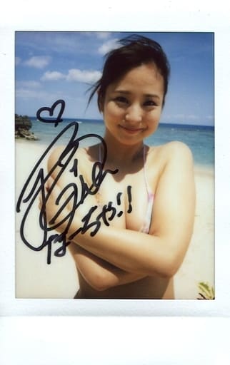 Official photo (female) / Gravure idol ☆ Nana Yasuda / with handwritten signature / Upper body ...