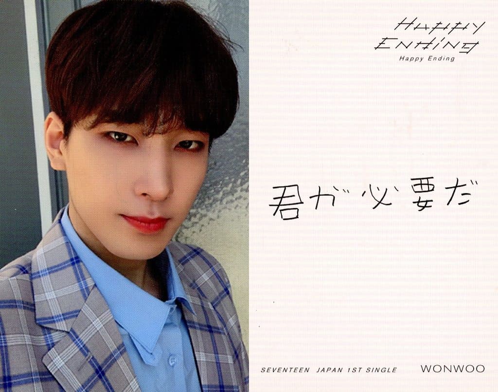 Seventeen / WONWOO (Wonu) / Print Message Included / Background Pink ...