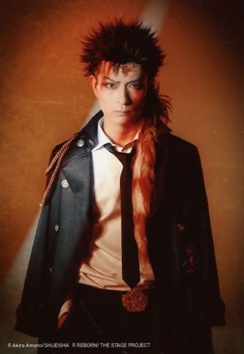 Official photo (male) / actor Kohei Hayashida (XANXUS) / Upper Body / Background / Orange ...