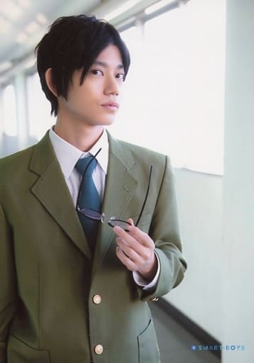 Kensuke Takahashi / Upper Body, Costume Green, Uniform, Face Facing Right, "SMART BOYS" / "Hot ...