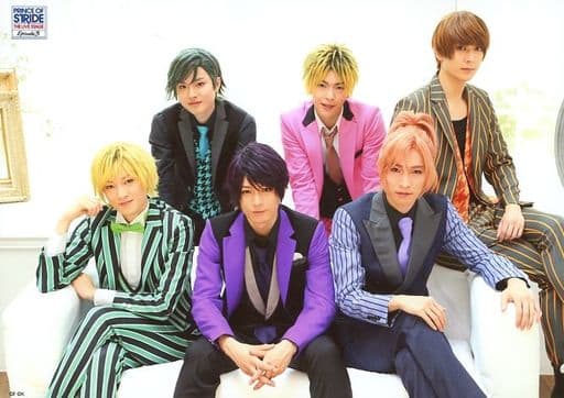 Official photo (male) / actor Gathering (6 persons) / Horizontal, Kneeling, Sitting, Costume ...