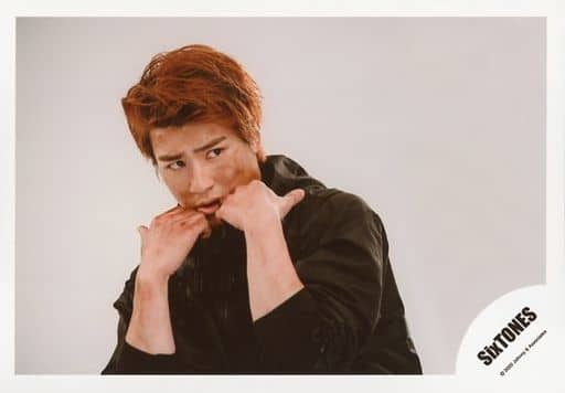 SixTONES / Shintaro Morimoto / horizontal ・ bust up ・ costume black ...