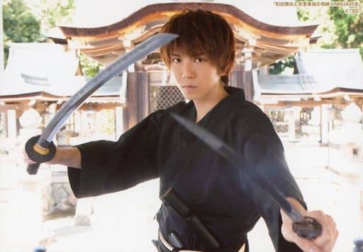 Yuya Asato / Horizontal, Upper Body, Costume Black, Left Side, Double-Handed Sword / "Masanari ...
