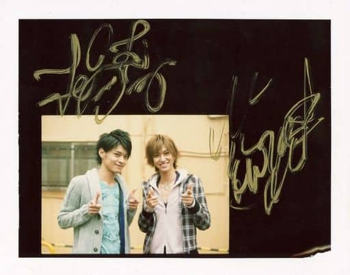 Keisuke Soma, Hiroki Aiba / with handwritten signature, Horizontal, Upper body, Costume Grey ...