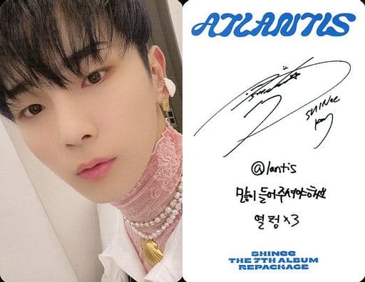 SHINee/KEY / Costume White / Back Side Print with signature / CD "THE 7 ...