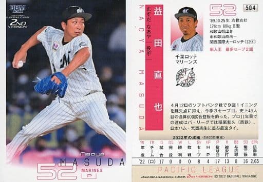 駿河屋 - 504[レギュラーカード]：益田直也（BBM）