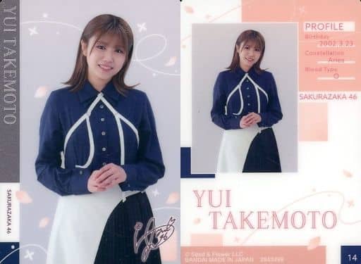 Collection Card (Nogizaka46)/｢ 櫻坂 46 Twin Chocolate Wafers) Plastic Card (LAWSON only) 14 ...