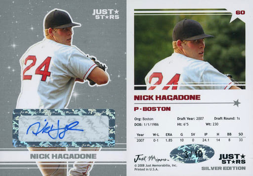 Sports / Signing Date Insert Autograph/2008 Just Minors Just Autographs ...