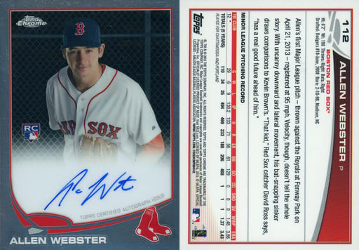 112 Autographs : ALLEN WEBSTER, with handwritten signature | Toy Hobby ...