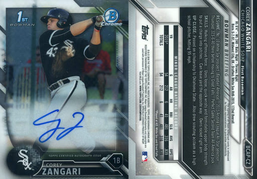 BCAP-CZ Autographs : COREY ZANGARI (with handwritten signature) | Toy ...