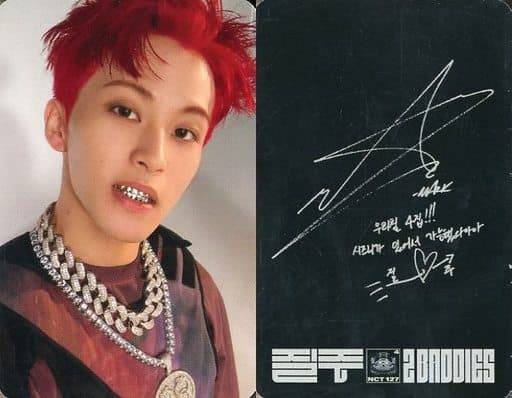 NCT127 / MARK / Back Black / Printed with signature / CDs "2 Baddies ...