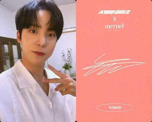 ATEEZ / Yun Ho / Back Pink / Printed with signature / "mernel x ATEEZ ...