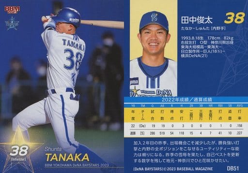 BBM / レギュラーカートﾞ / BBM2023 Yokohama DeNA BayStars DB51 [Regular Card] : Ta Shun Tanaka | Toy ...