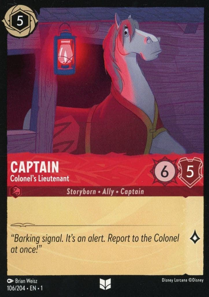 駿河屋 - 106/204[U]：Captain Colonel’s Lieutenant（Disney Lorcana）