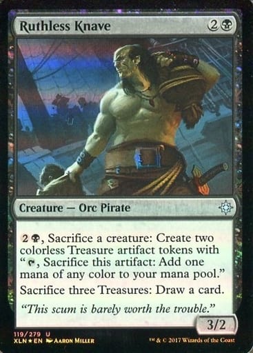 Magic The Gathering / English FOIL/UC / ICZER Run / Black [UC] : [FOIL] Rutuless Knave ...