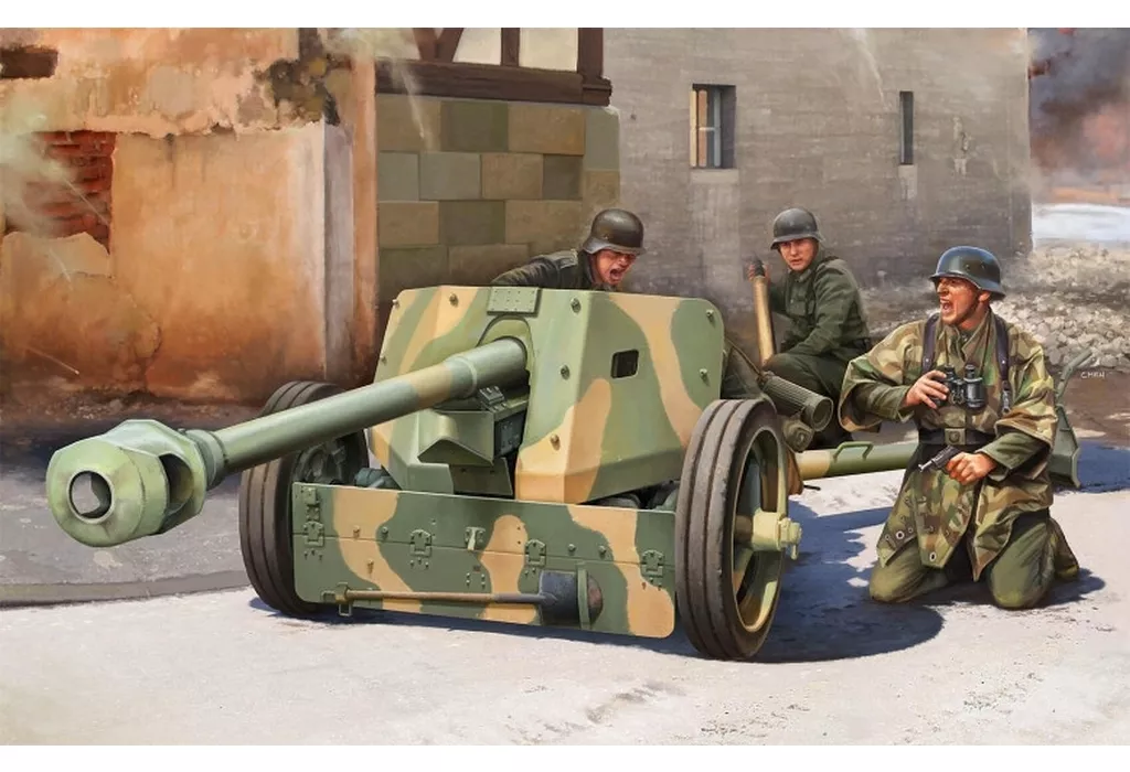 駿河屋 - 1/16 ドイツ軍 7.5cm PaK40 対戦車砲 w/フィギュア [ILK61608]（プラモデル）
