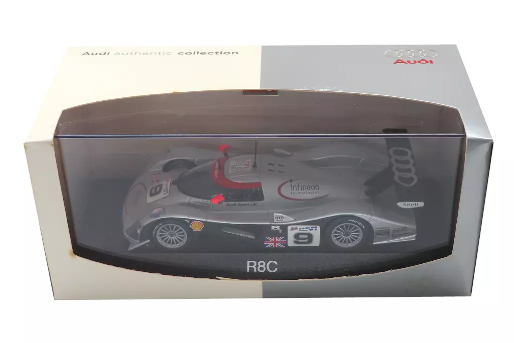 駿河屋 - 1/43 Audi R8C #9(シルバー×ブラック) 「Audi authentic collection ...