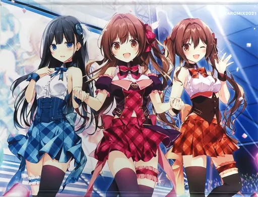 駿河屋 - 【オリジナル】3人娘B2横Wスエードタペストリー(karory) C99/KAROMIX（タペストリー）