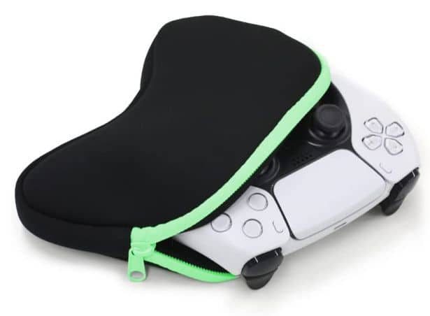 PS5 Hard Controller Storage Pouch Black x Green (for PS5/PS4/Switch ...