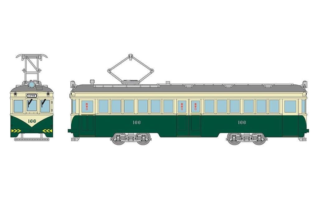 Railway model 1/150 Hankai Tramway Model 161 Car No. 166 Painted by ...