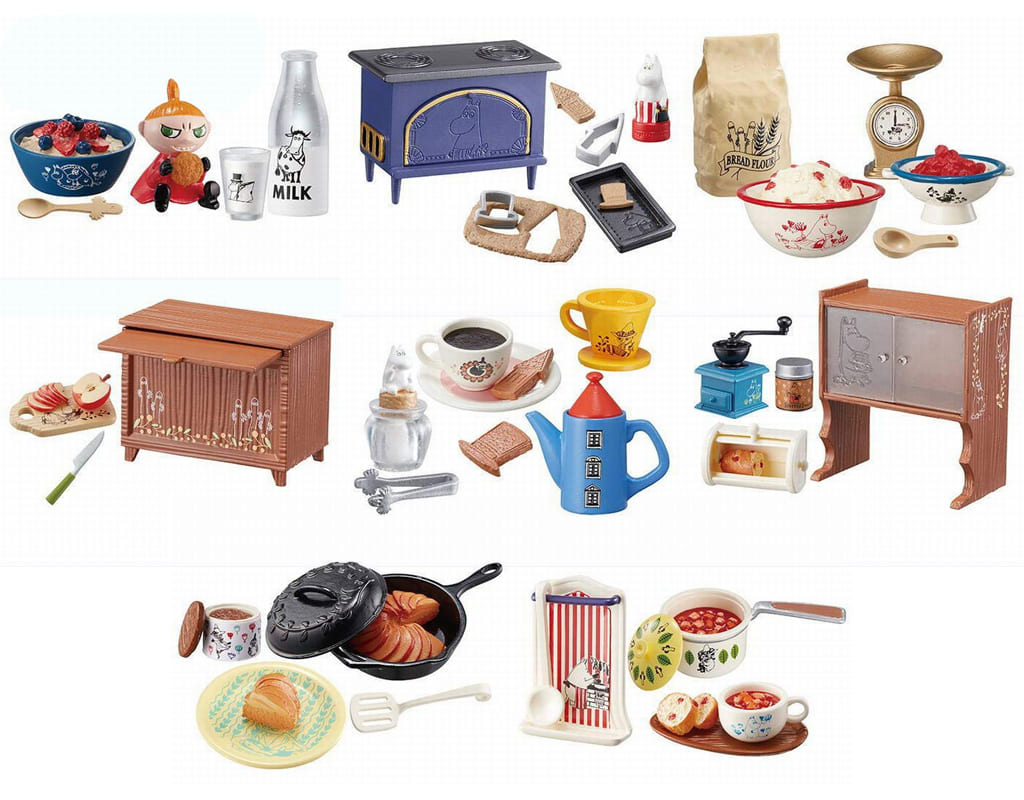 Trading figure Set of 8 Kinds 「 Moomin House's Kitchen ~ Moomin Mama's ...