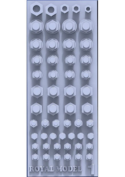 1/35 General Purpose Bolt & Nut Assortment Set No. 1 Resin Cast Kit ...